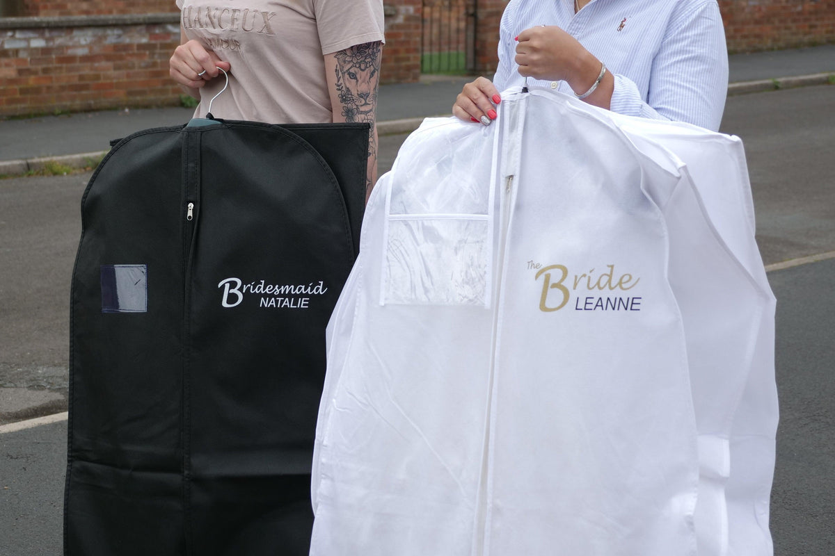 Personalised Wedding Dress Cover Bags with 8" Gusset – Wedcova UK Ltd